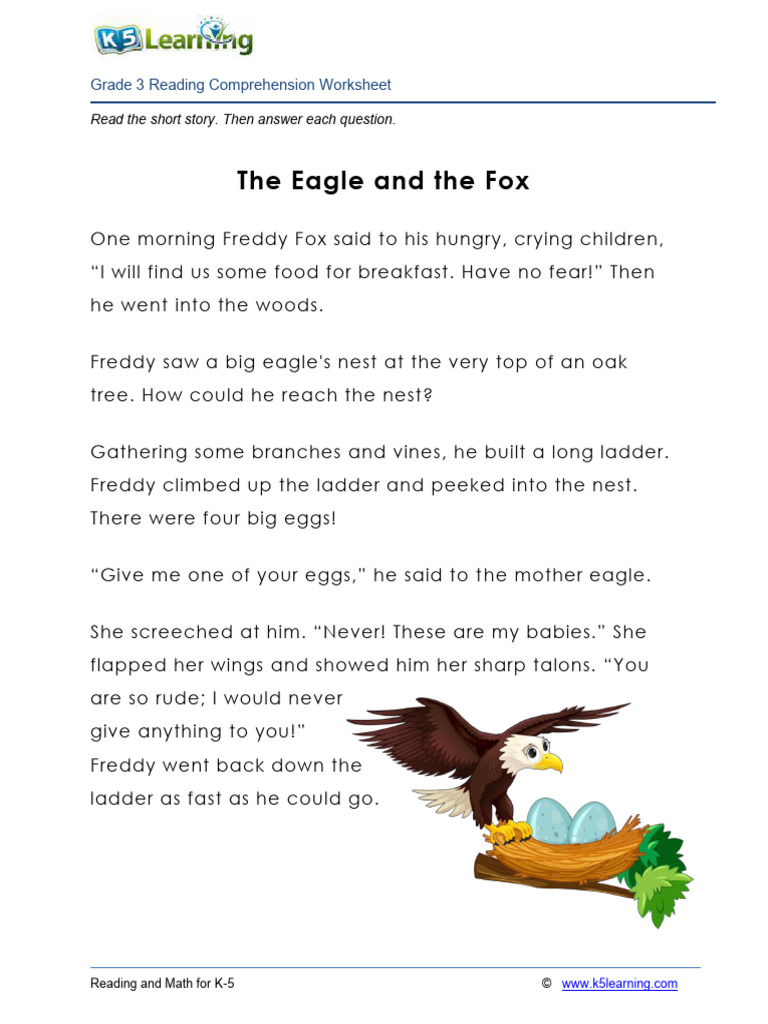 Grade 3 Reading Comprehension: Freddy Fox | PDF