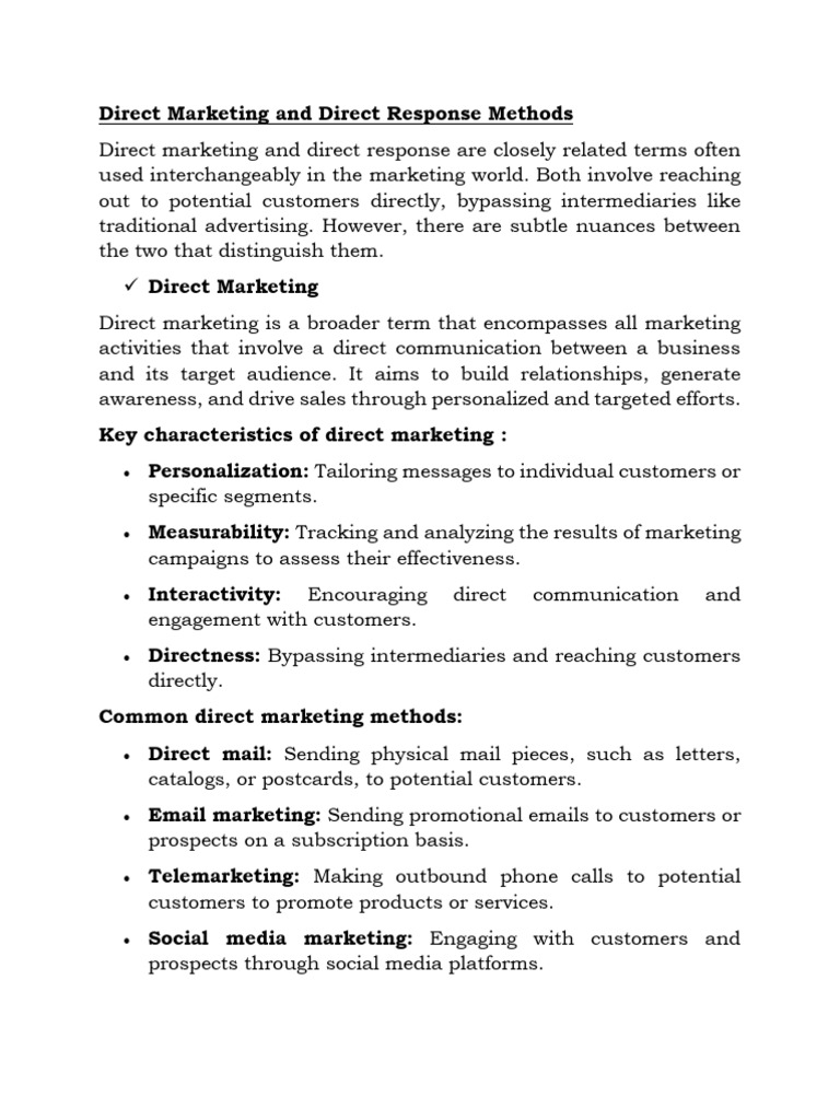 Direct Marketing in Integrated Communication | PDF | Direct Marketing ...