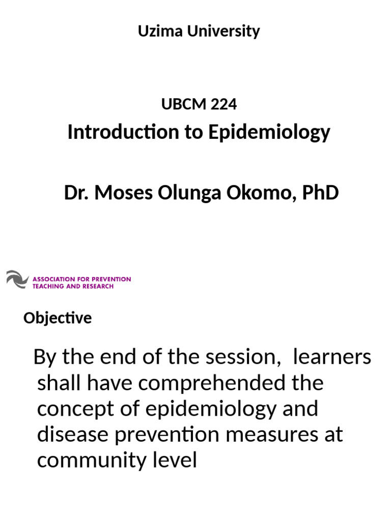 Introduction To Epidemiology | PDF | Epidemiology | Epidemics