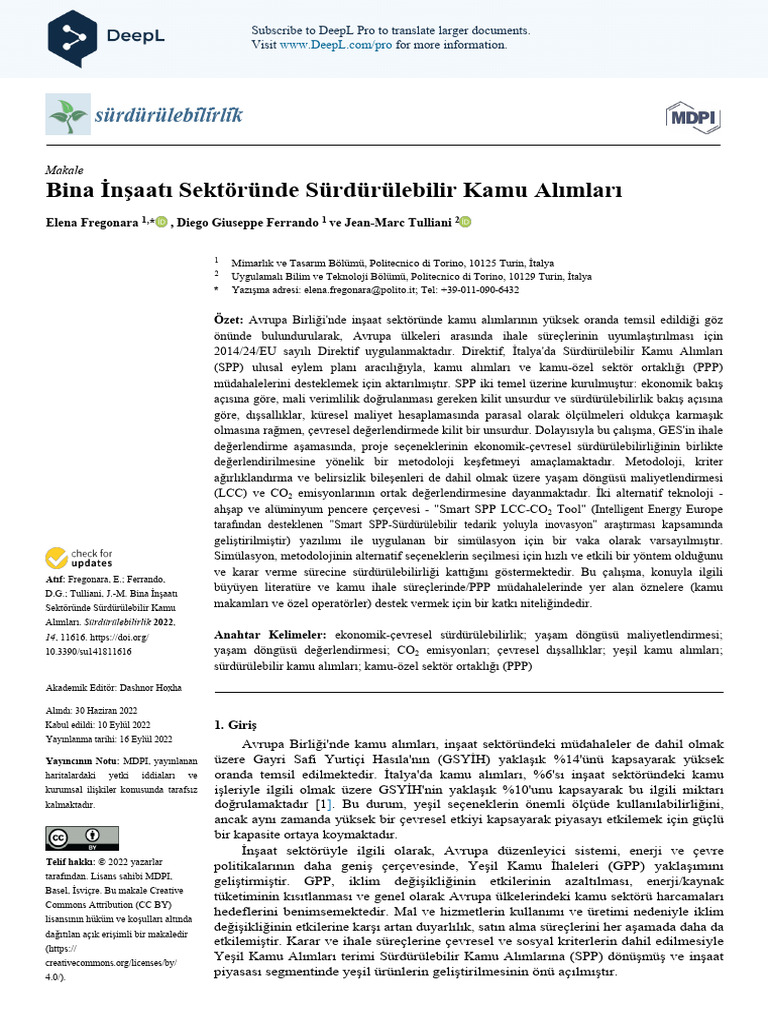 Sustainable Public Procurement in The Building Construction Sector | PDF