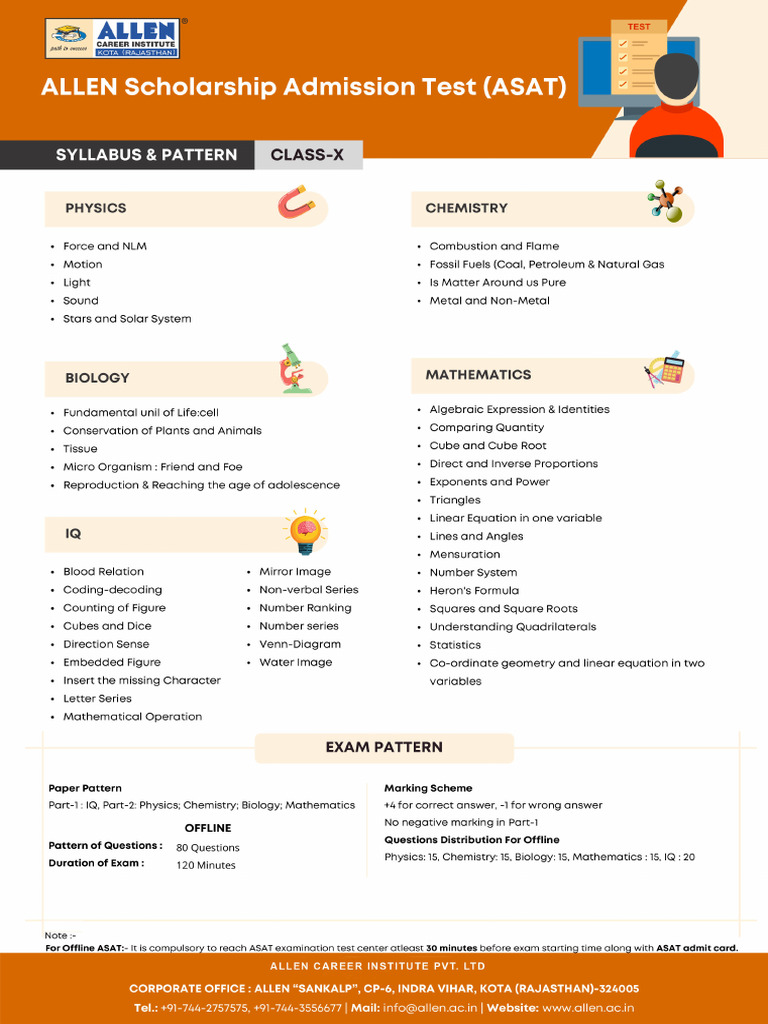 10 Asat Syllabus | PDF
