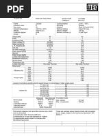 WEG Motor Datasheet | PDF | Torque | Manufactured Goods