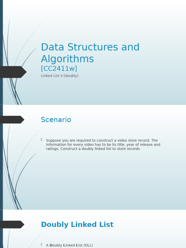5. Linked List II [Doubly] | PDF | Pointer (Computer Programming) | Data Management