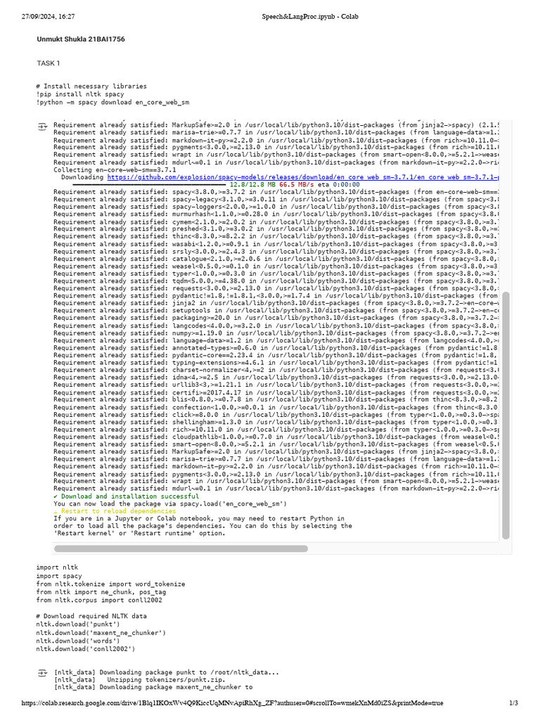 1Speech&LangProc - Ipynb - Colab | PDF | Artificial Intelligence | Intelligence (AI) & Semantics