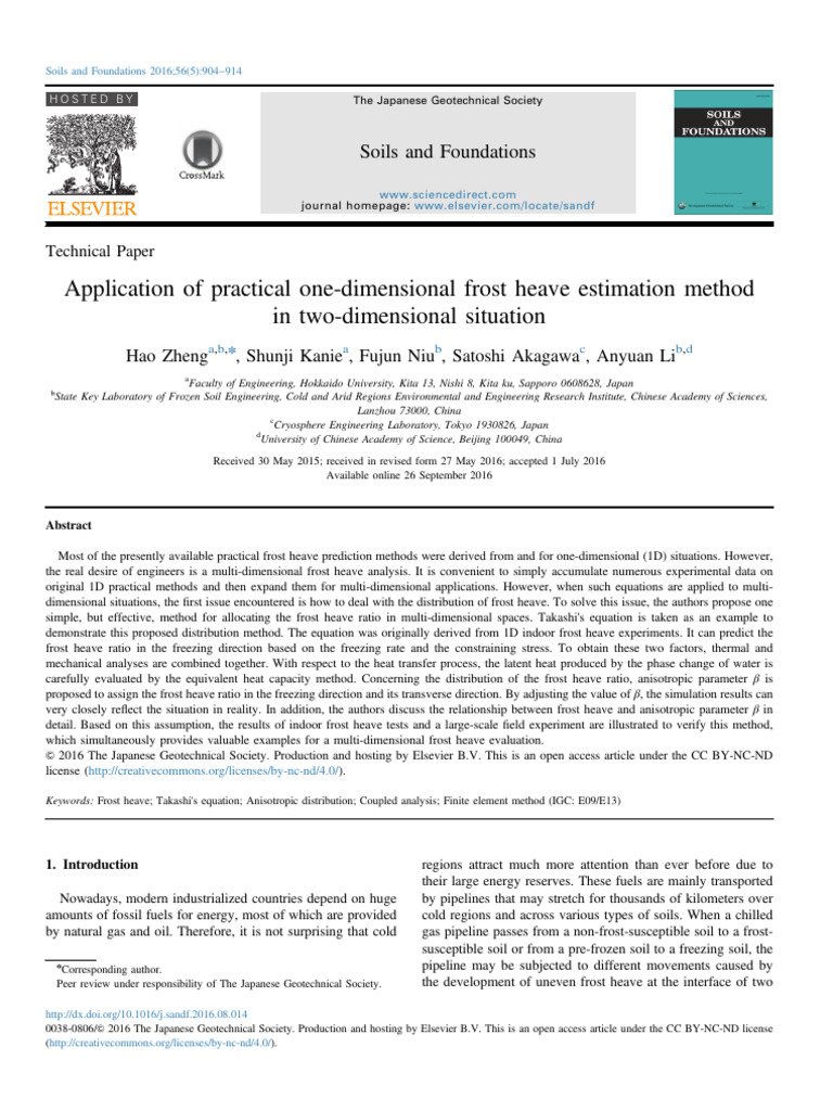 Application of Practical One Dimensional Frost Heave Estim - 2016 ...
