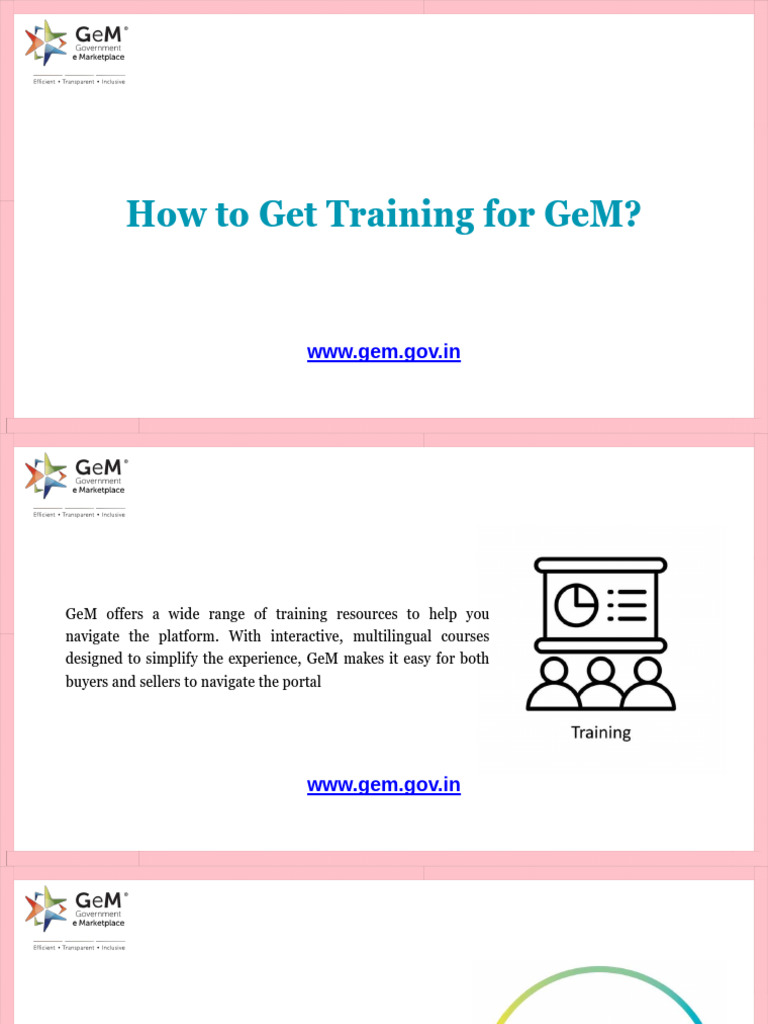 GeM Training Resources Overview | PDF