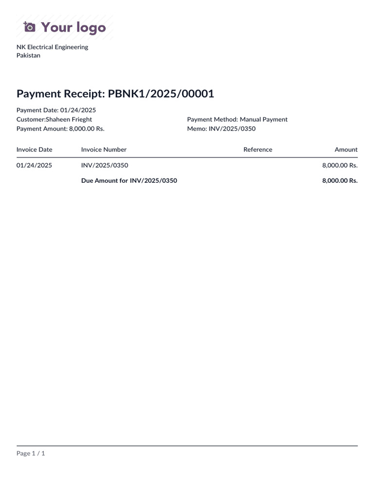 Payment Receipt | PDF