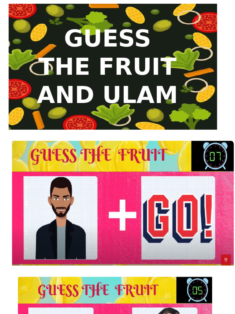 Guess The Fruit & Viands | PDF