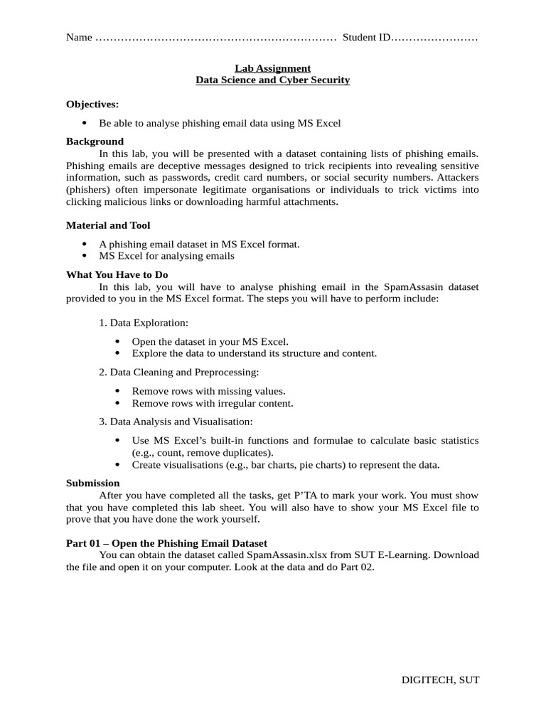 2567-2 - Phishing Email Lab | PDF | Phishing | Microsoft Excel