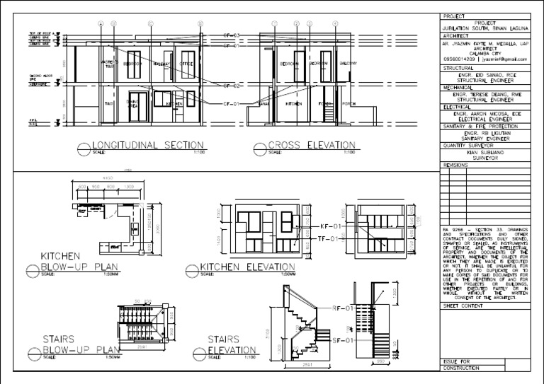 Section, Kitchen and Stairs | PDF