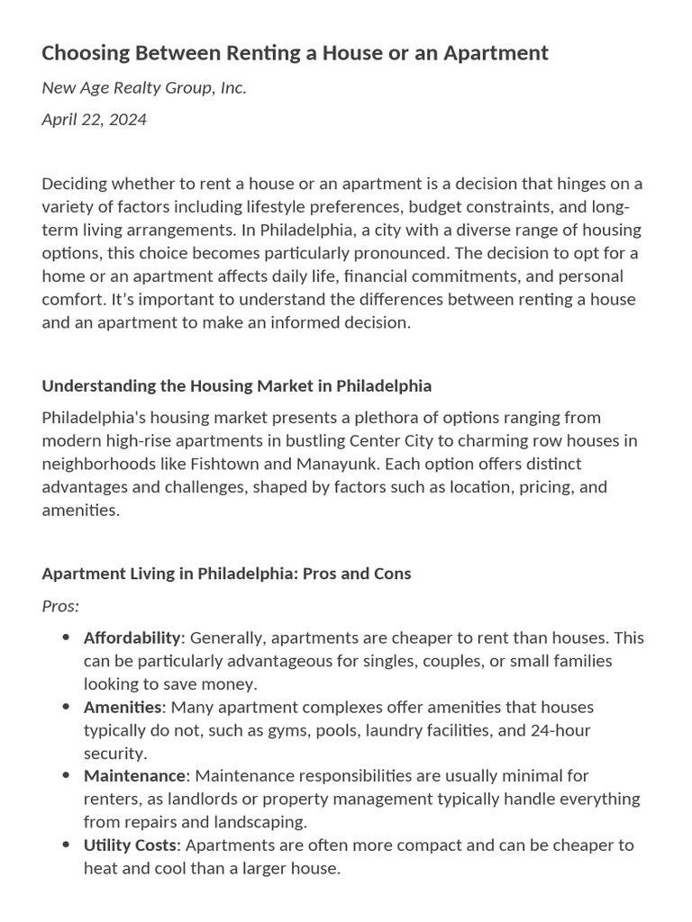 Housing | PDF | Apartment | Renting