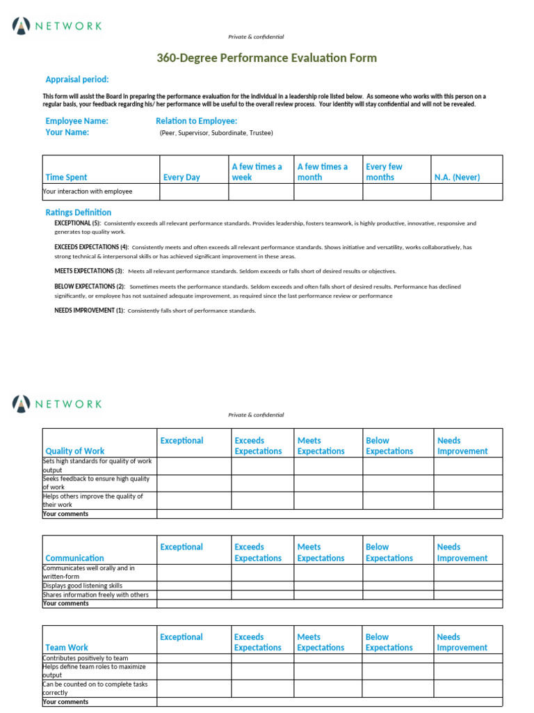 360-Degree-Appraisal-Template | PDF | Performance Appraisal | Business