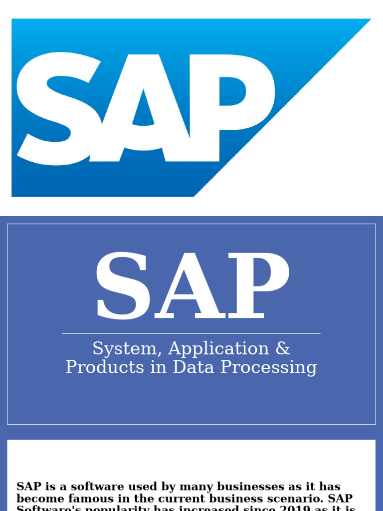 Understanding SAP and ERP Systems | PDF | Databases | Enterprise ...
