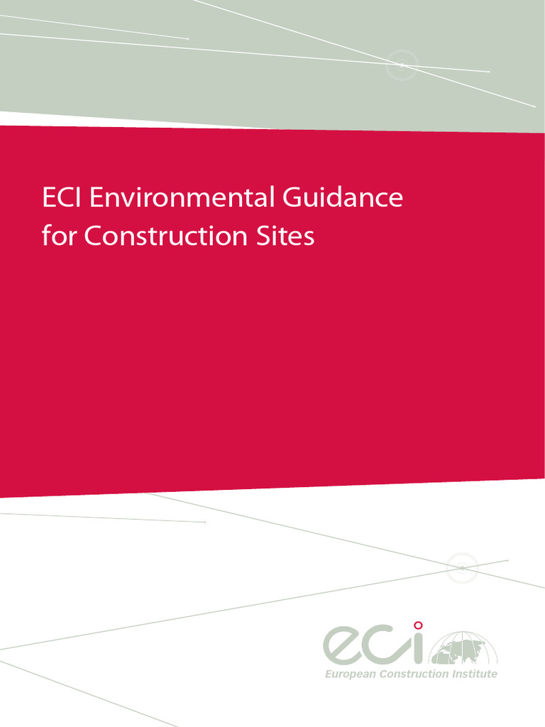 ECI SHE6 Environmental Guidance For Construction Site 2013 | PDF ...