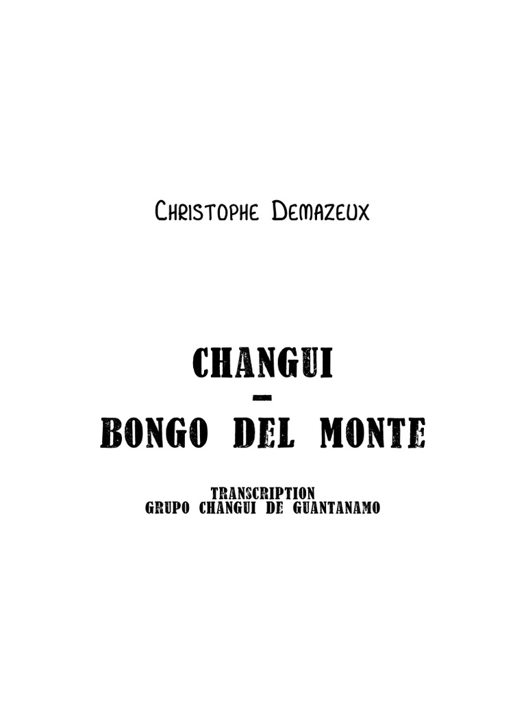 Changui Bongo Sheet Music 2 | PDF