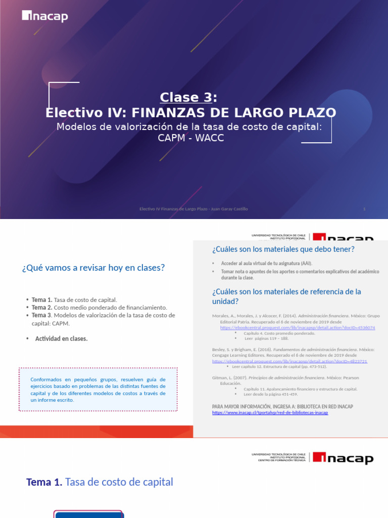 Clase 3 Electivo IV Finanzas de LP | PDF | Business | Mercados financieros