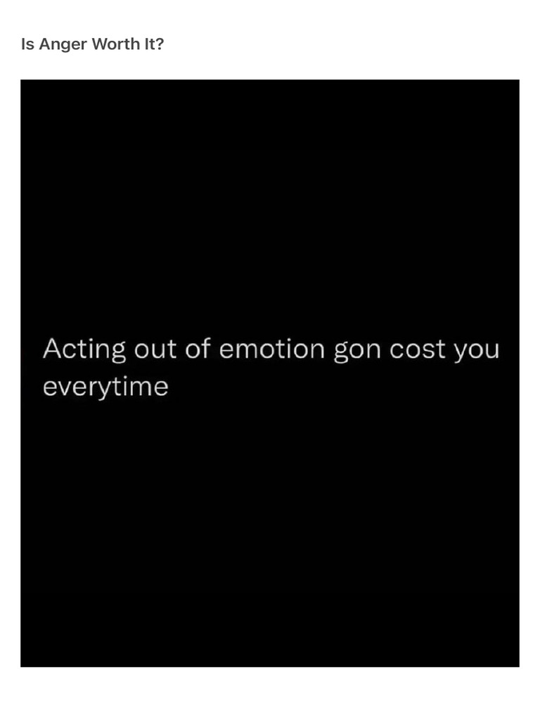 Is Anger Worth It? | PDF
