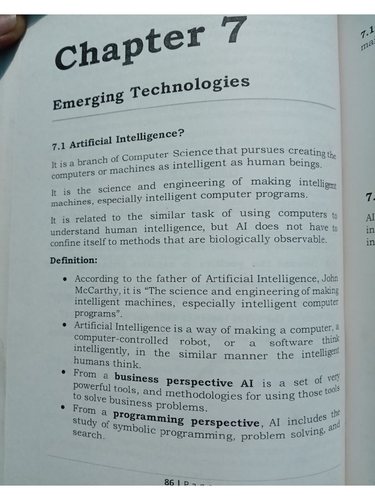 Digital Technology and Solutions Ch - 7 | PDF