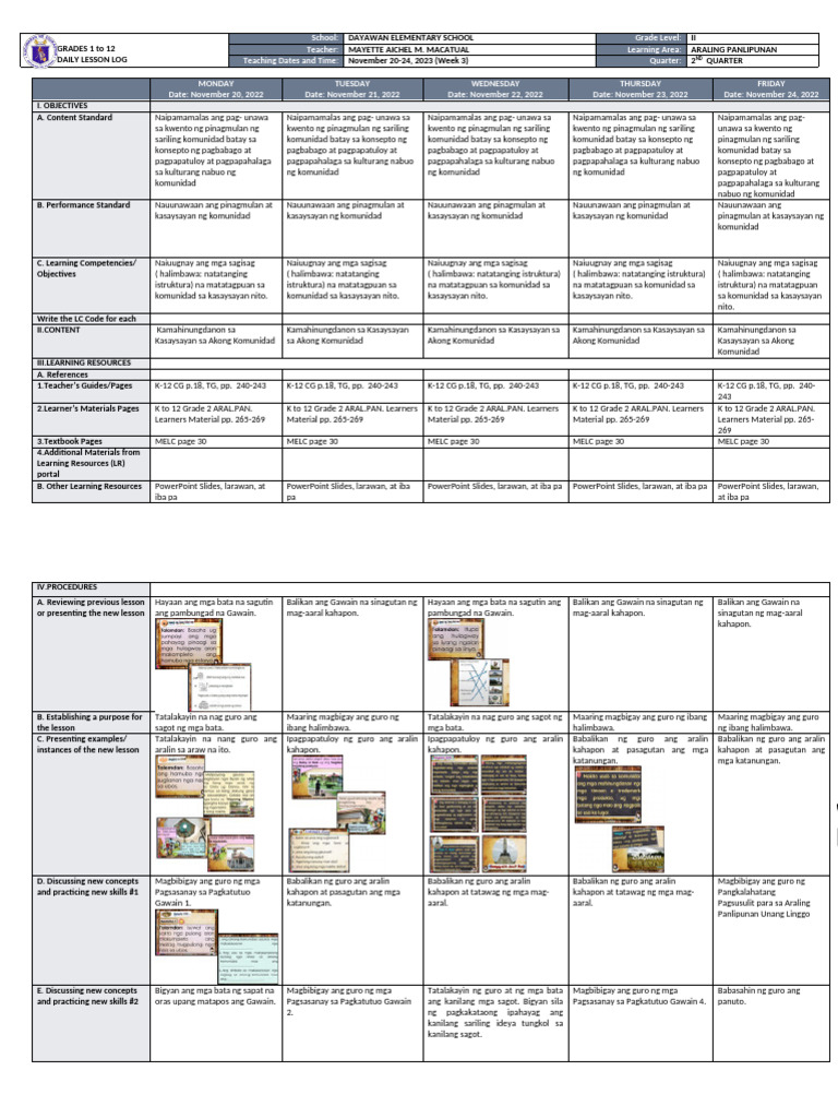 DLL-Quarter-2_AP_Week-3 | PDF