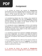 Norepinephrine Infusion Dosage Guide | PDF