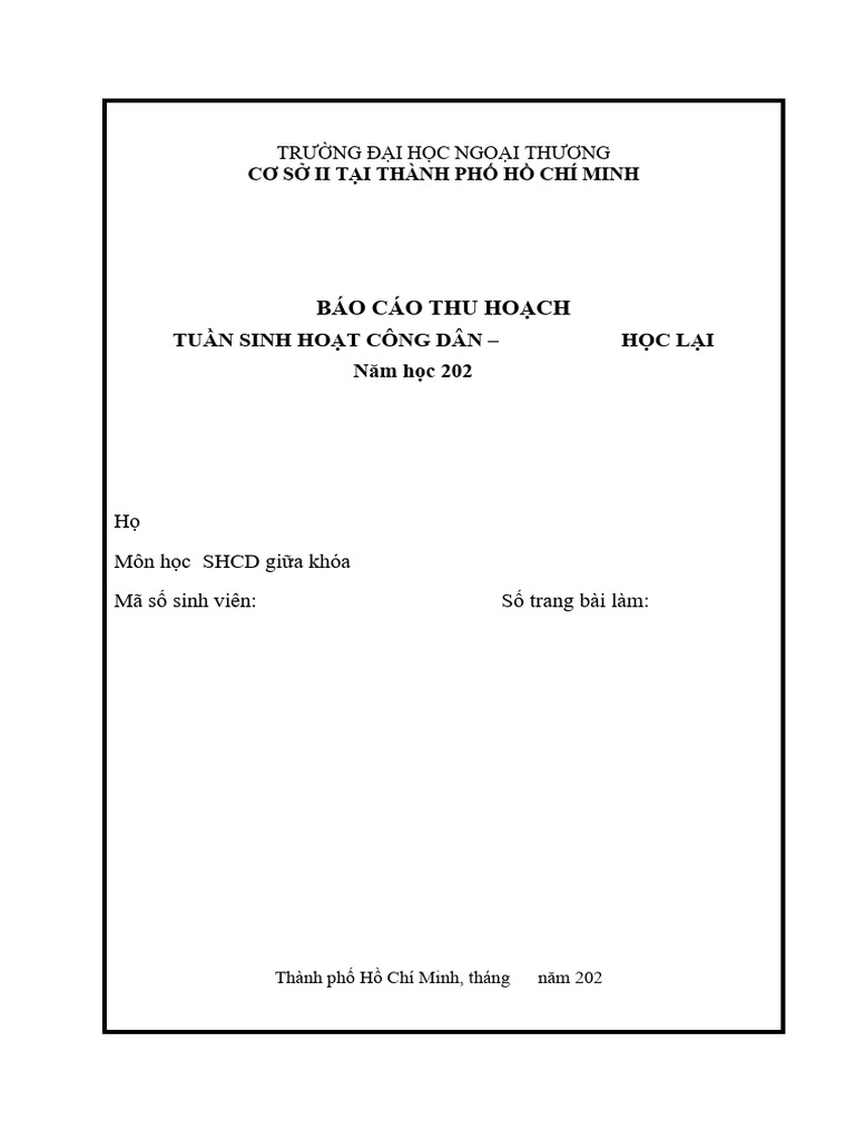 SHCD Gi A Khóa 1 | PDF