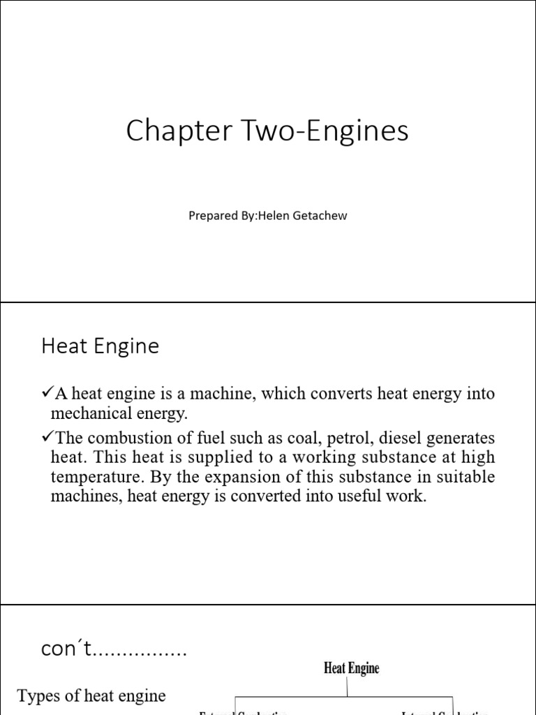 Engine Fundamental Chapter Two | PDF | Internal Combustion Engine | Piston