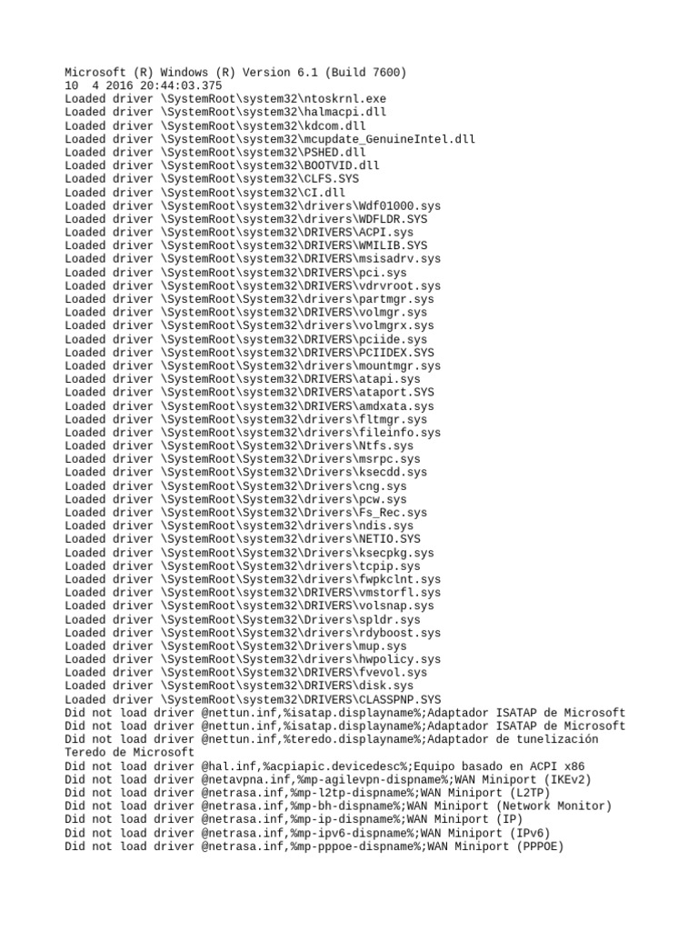 Ntbtlog | PDF | Device Driver | Ibm Pc Compatibles