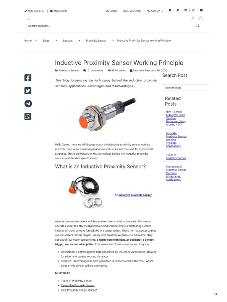 Inductive Proximity Sensor Working Principle Pdf