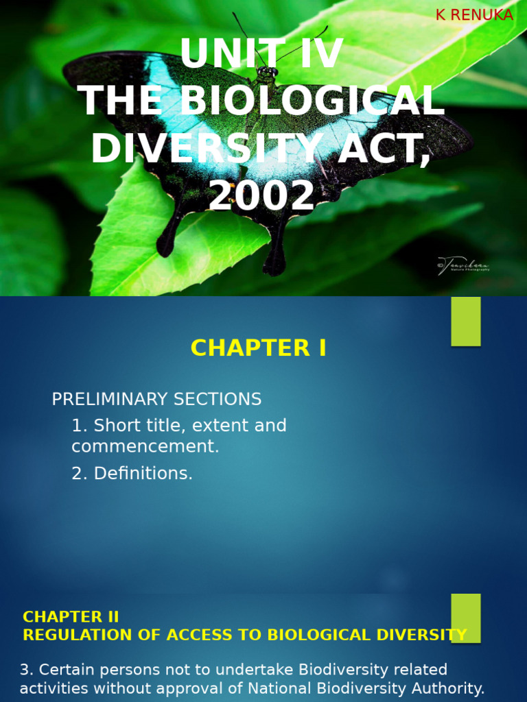 The Biological Diversity Act, 2002-2023 | PDF | Biodiversity ...