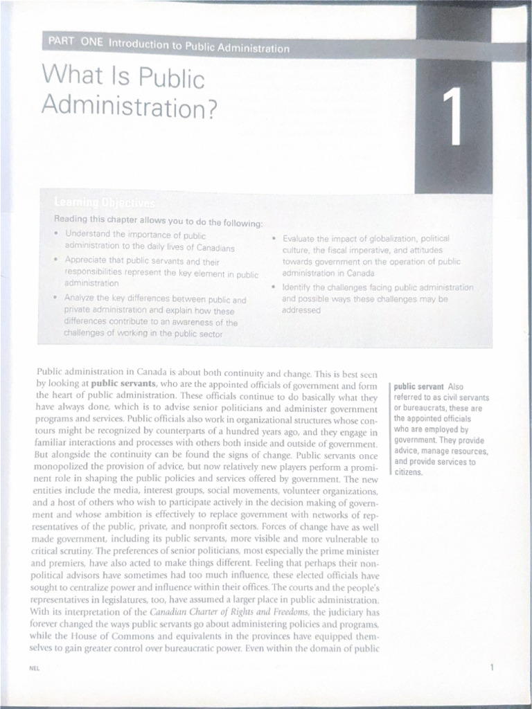 Public Administration Ch1 and 2 | PDF