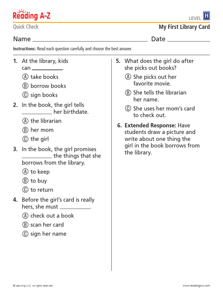 My First Library Card | PDF