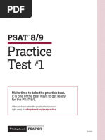 Psat 10 Practice Test 1 Answer Explanations | PDF | Verb | Natural ...