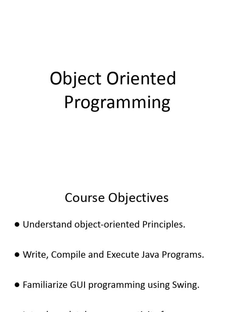 Basic OOP Concepts in Java | PDF | Java Virtual Machine | Class ...