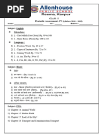 Class 1 Annual Exam Syllabus 2024-25 | PDF