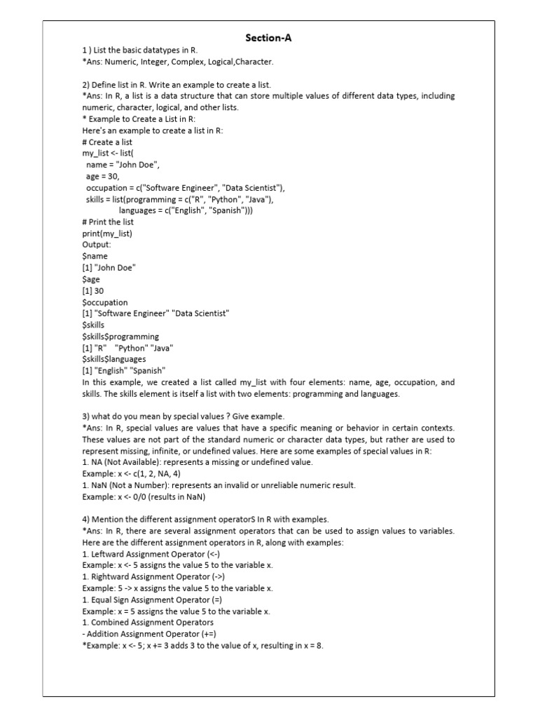 R Programming | PDF | Control Flow | Computer Program R Programming | PDF | Control Flow | Computer Program