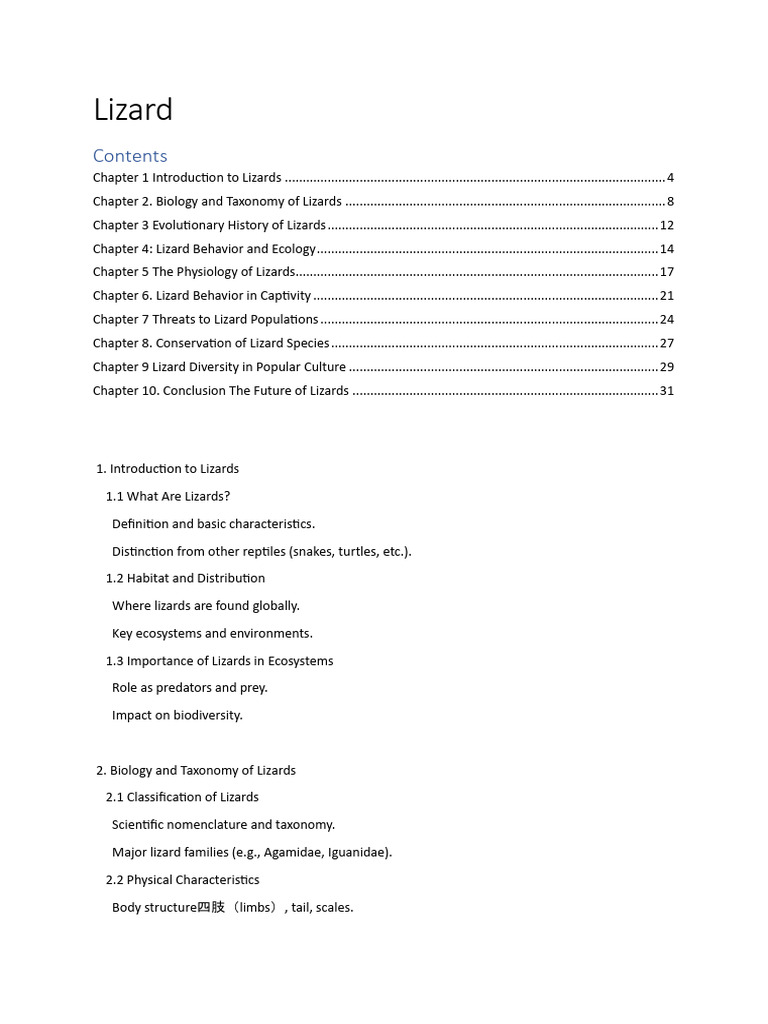 Book On Lizard | PDF | Lizard | Predation