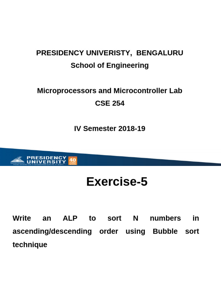 Exercise-5 (Bubble Sort) | PDF