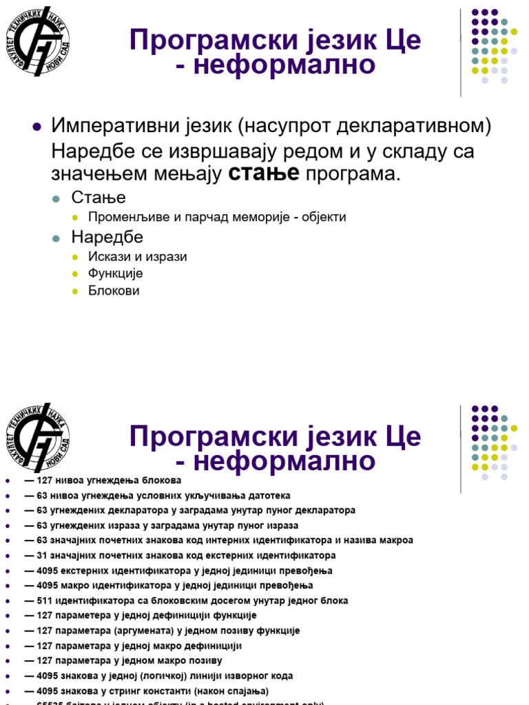 PPuRV Predavanja 2 Osnovni Tipovi | PDF