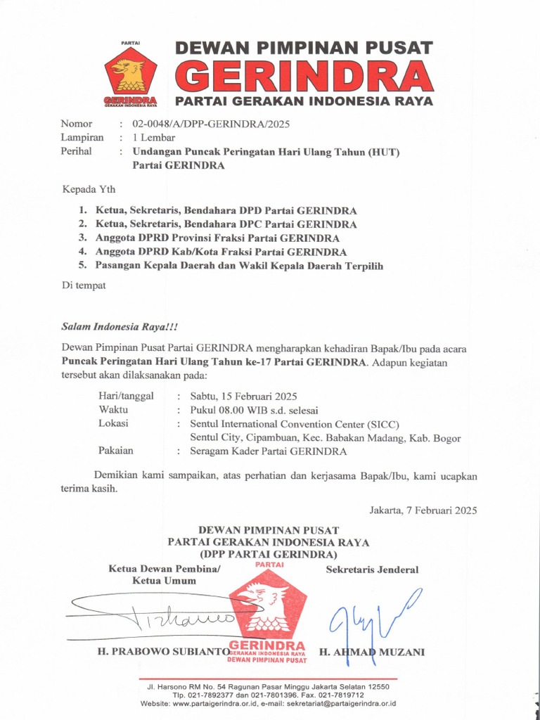 0048 - Undangan Hut Daerah | PDF