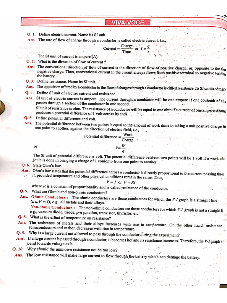 Sample Viva Phy | PDF