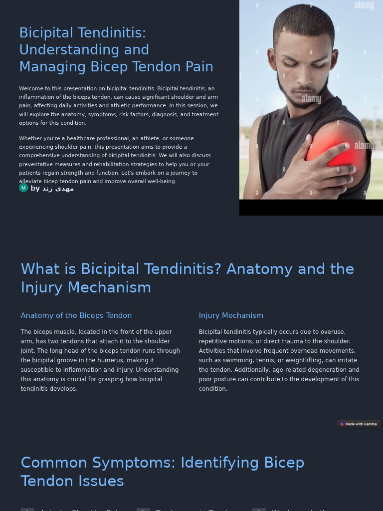 Bicipital Tendinitis Understanding and Managing Bicep Tendon Pain | PDF ...