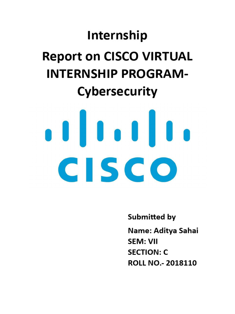 CISCO Cybersecurity Internship Report | PDF | Computer Network ...