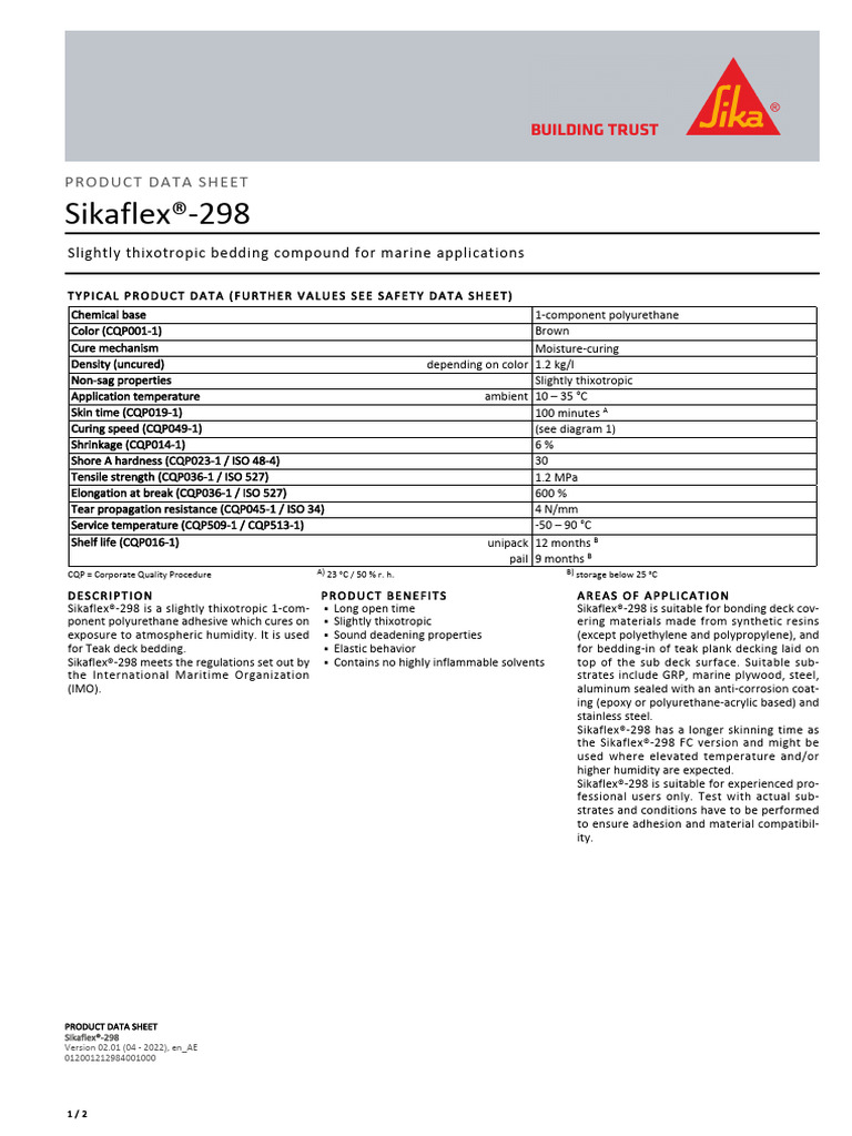 sikaflex_-298 | PDF | Adhesive | Epoxy