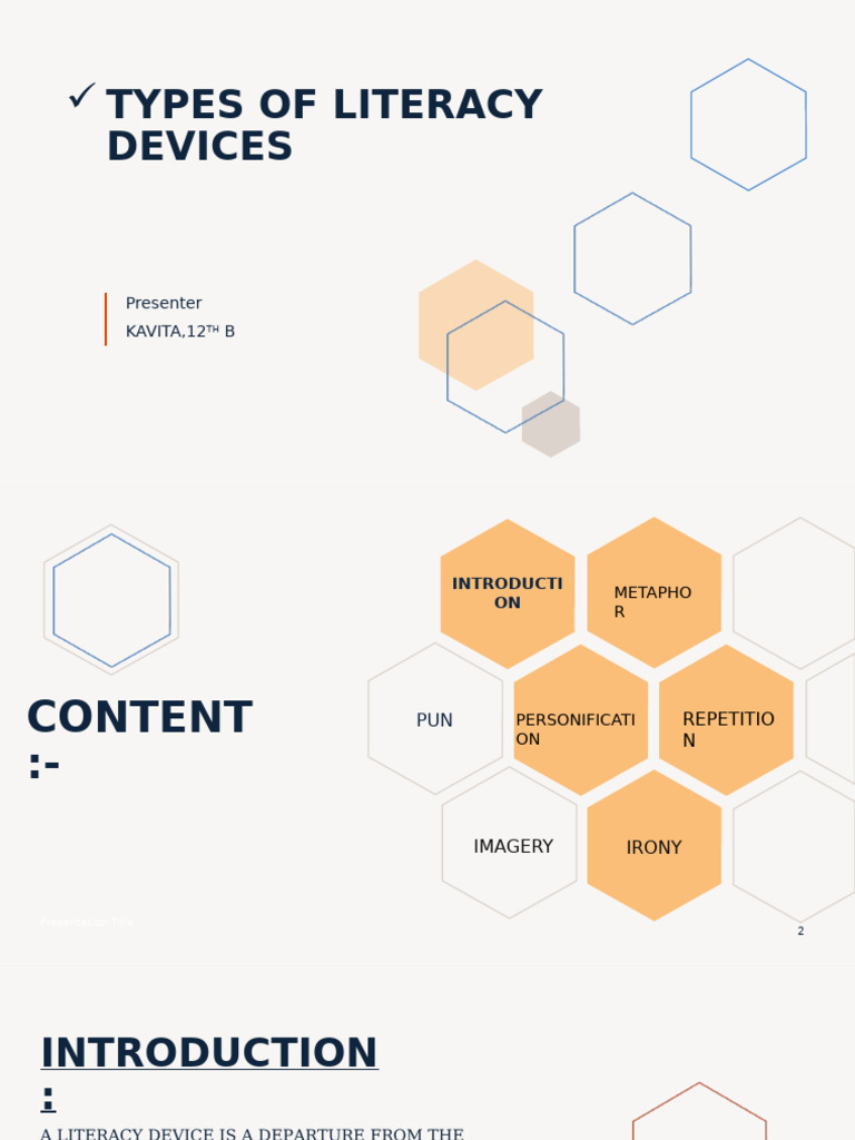 Types of Literacy Devices | PDF | Metaphor | Linguistics