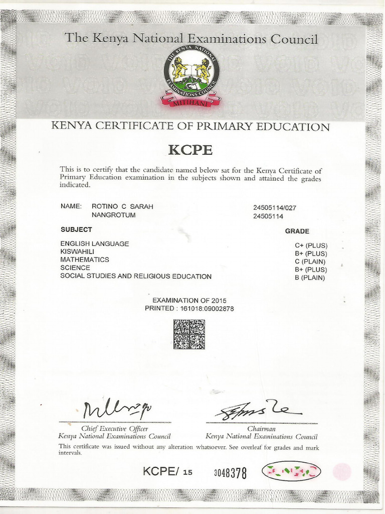 KCPE | PDF
