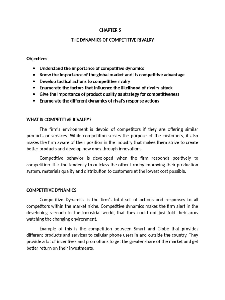 Competitive Rivalry Dynamics Explained | PDF | Competition ...