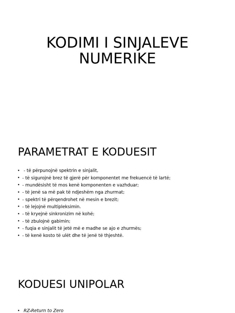 Kodimi I Sinjaleve Numerike | PDF