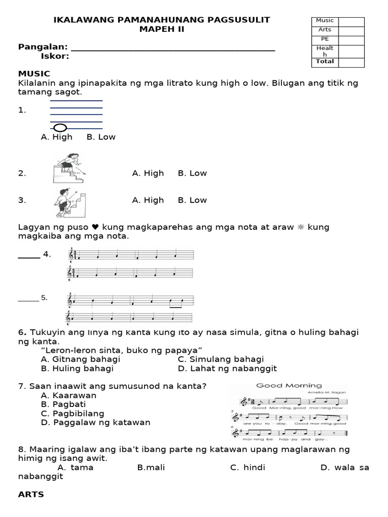 MAPEH 2 2nd QUARTER | PDF