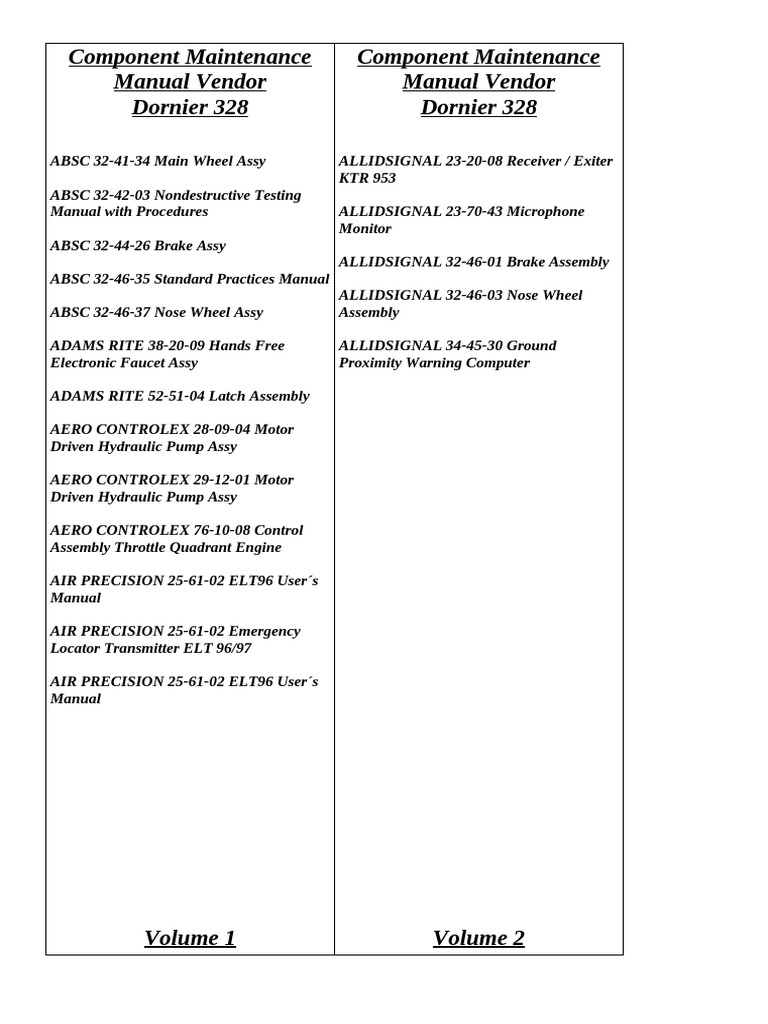 Component Maintenance Manual Vendor | PDF | Valve | Flight Recorder
