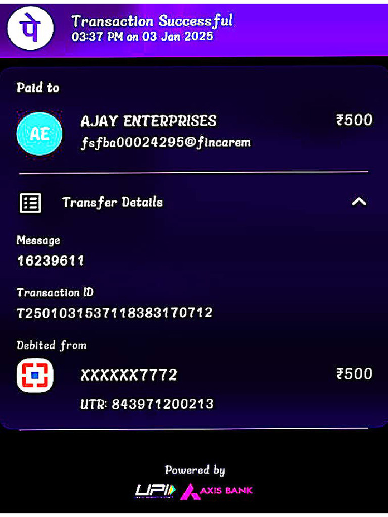 2500 K Consumer Loan Closure Proof | PDF